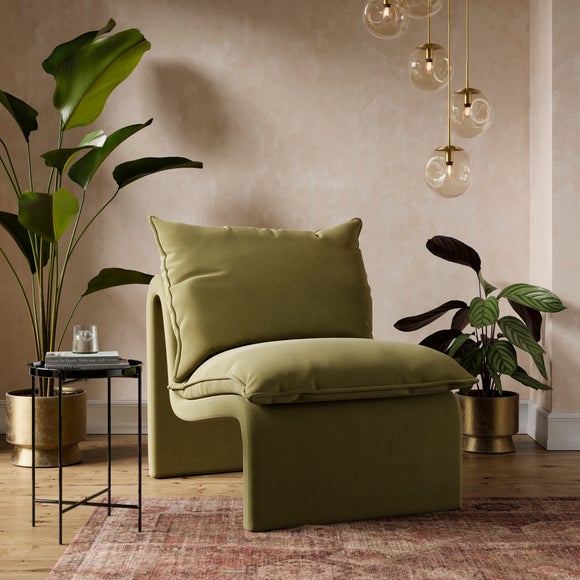 Rayner Velvet Accent Chair by Dunelm | ufurnish.com