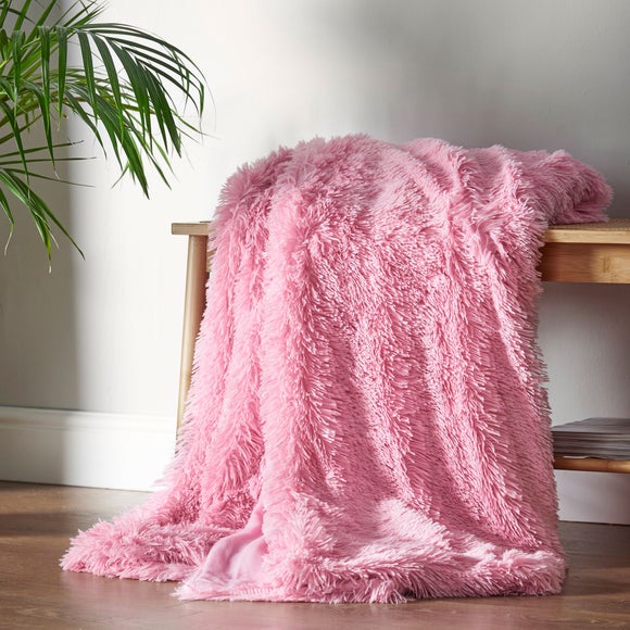 Catherine Lansfield Cuddly Deep Pile Throw Blanket by Dunelm | uFurnish.com