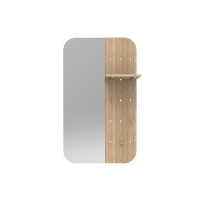 Wooden Rectangle Wall Mirror with Shelf by Dunelm | ufurnish.com