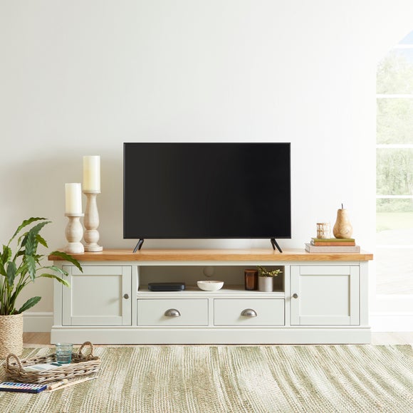 "Compton Extra Wide TV Unit, Ivory for TVs up to 80""" by Dunelm ...
