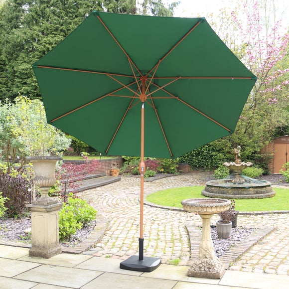 3m Woodlook Crank and Tilt Parasol by Dunelm | uFurnish.com
