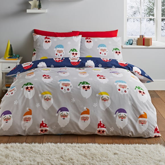 Catherine Lansfield Christmas Santa Spec-Tacular Duvet Cover and ...