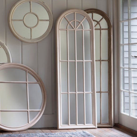 Amesbury Arched Window Full Length Leaner Mirror by Dunelm | ufurnish.com