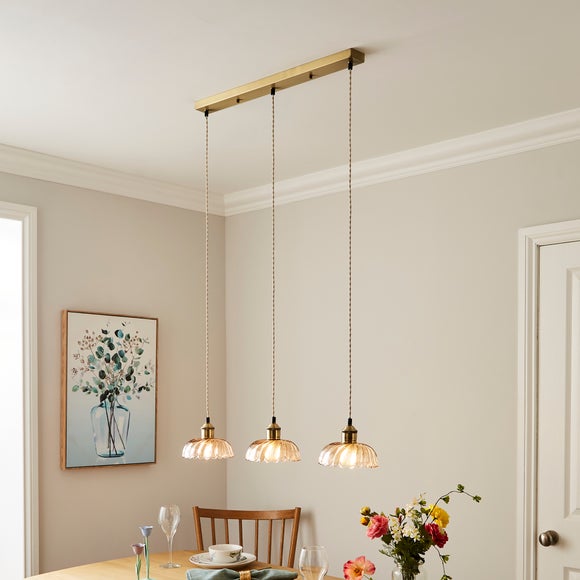 Lucille 3 Light Adjustable Diner Ceiling Light by Dunelm | ufurnish.com