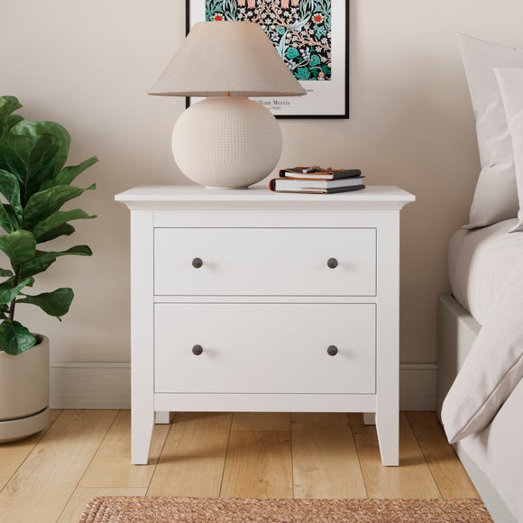 Lynton 2 Drawer Wide Bedside Table by Dunelm | ufurnish.com