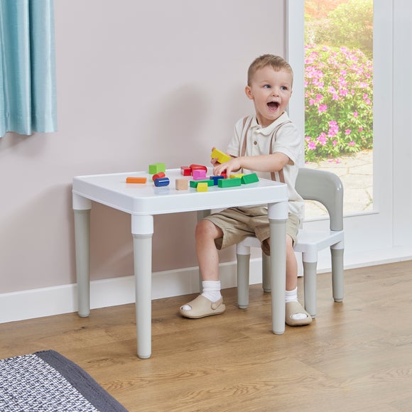 Liberty House Kids Plastic Table And One Chair Set by Dunelm | ufurnish.com