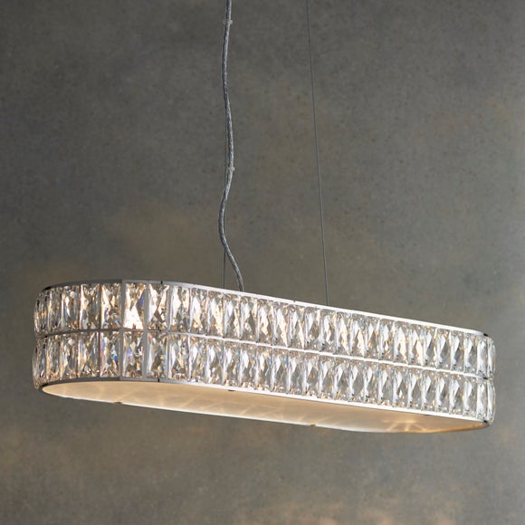 Vogue Crystal Armoury Integrated LED Diner Ceiling Light by Dunelm ...