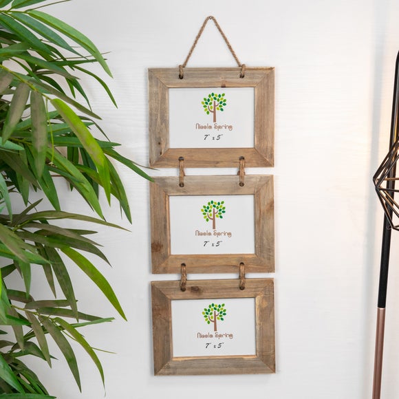 Nicola Spring Triple Hanging Rectangle Photo Frame by Dunelm | ufurnish.com