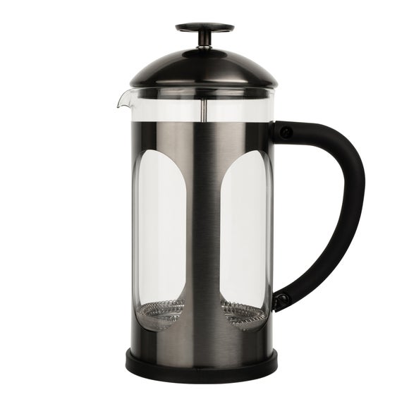 Siip Infuso Gunmetal Stainless Steel Glass 8 Cup Cafetiere by Dunelm ...