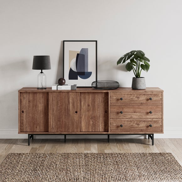 Fulton Extra Wide Sideboard, Pine by Dunelm | ufurnish.com
