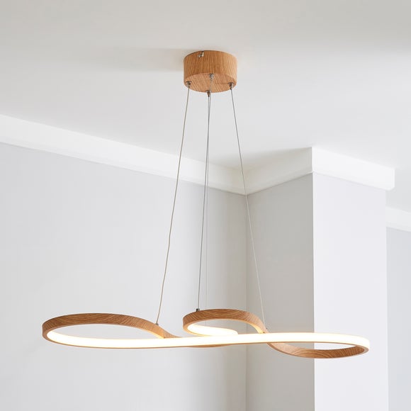 Jaxson LED Wood Effect Ceiling Light by Dunelm | ufurnish.com