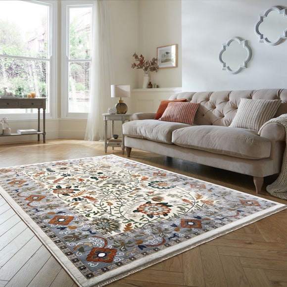 Delilah Floral Traditional Rug by Dunelm | ufurnish.com