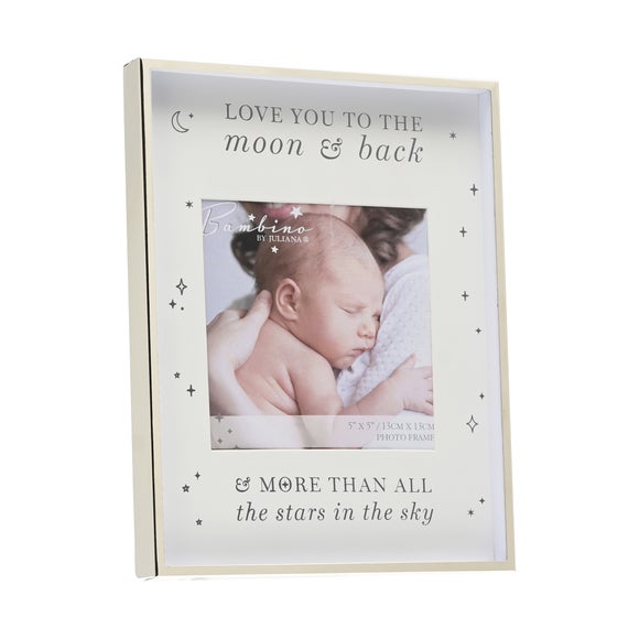 Bambino Metal Plated Moon & Back Photo Frame by Dunelm | ufurnish.com