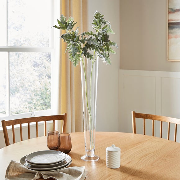 Clear Tall Footed Glass Vase by Dunelm | ufurnish.com