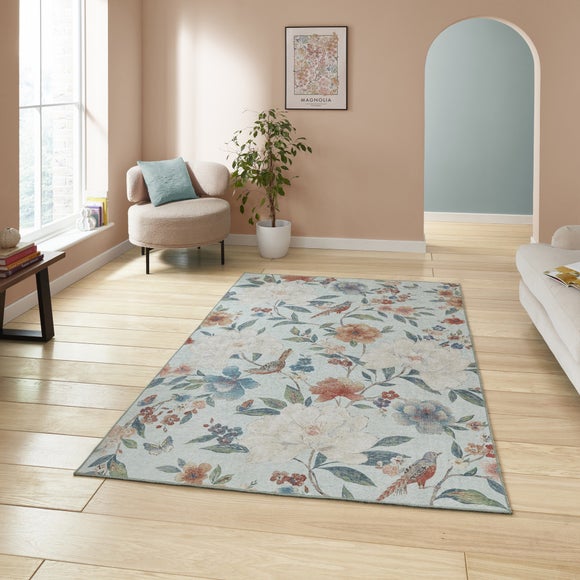 Catherine Lansfield Pipa Floral Rug by Dunelm | ufurnish.com