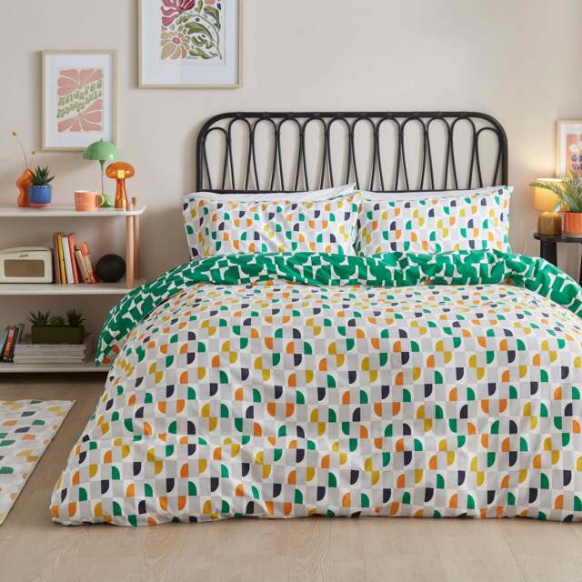 Modern Brights Navy Duvet Cover and Pillowcase Set Navy (Blue) by ...