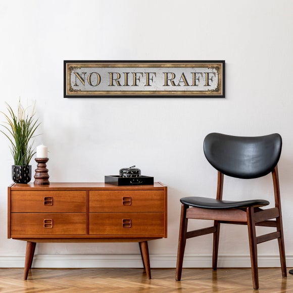 No Riff Raff Framed Mirror Wall Art by Dunelm | ufurnish.com