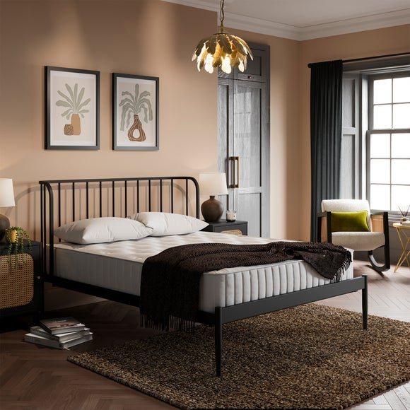 Elliot Curved Kingsize Spindle Bed by Dunelm | ufurnish.com