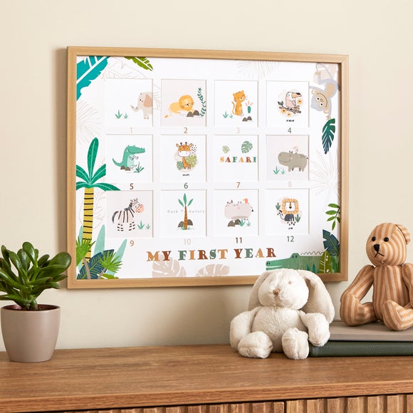 My First Year Natural Safari Multi Photo Frame by Dunelm | ufurnish.com