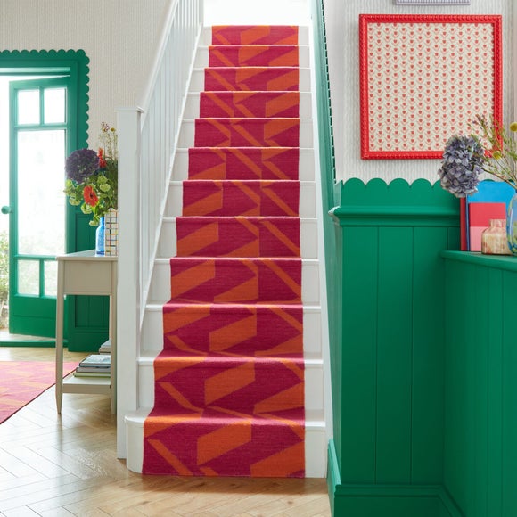 Sophie Robinson Zig Zag Wool Stair Runner by Dunelm | ufurnish.com