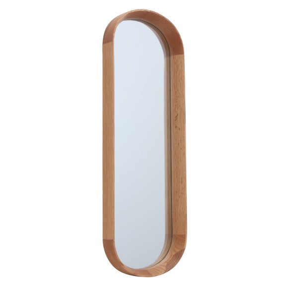 Elements Lozenge Solid Oak Rectangle Wall Mirror by Dunelm | ufurnish.com