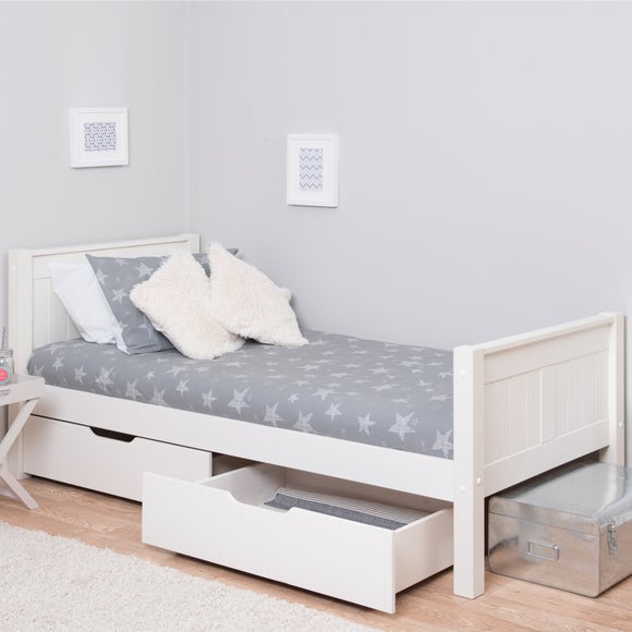 Stompa Pine Bed with 2 Underbed Drawers by Dunelm | ufurnish.com