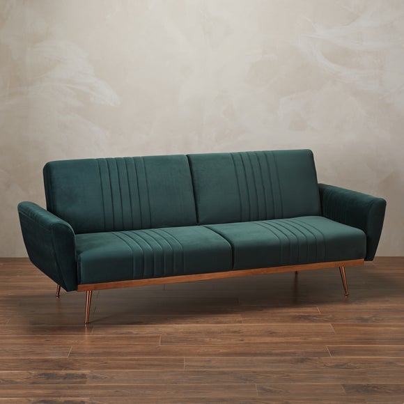 LPD Nico Velvet Clic Clac Sofa Bed by Dunelm | ufurnish.com