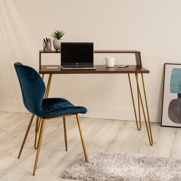Bea Walnut Smart Desk by Dunelm | ufurnish.com