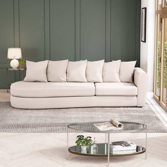 Blake Curved Arm Scatter Back Soft Texture Corner Chaise by Dunelm ...