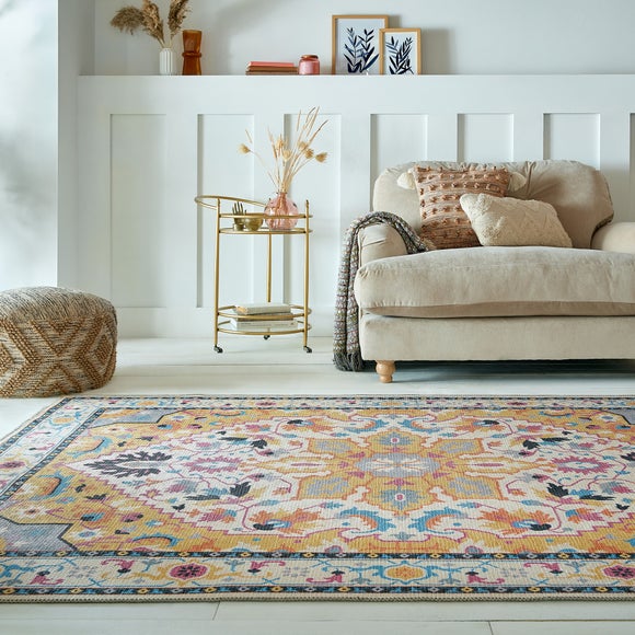 Orla Traditional Washable Rug by Dunelm | ufurnish.com