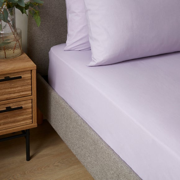 Soft Cotton Plain Fitted Sheet by Dunelm | ufurnish.com