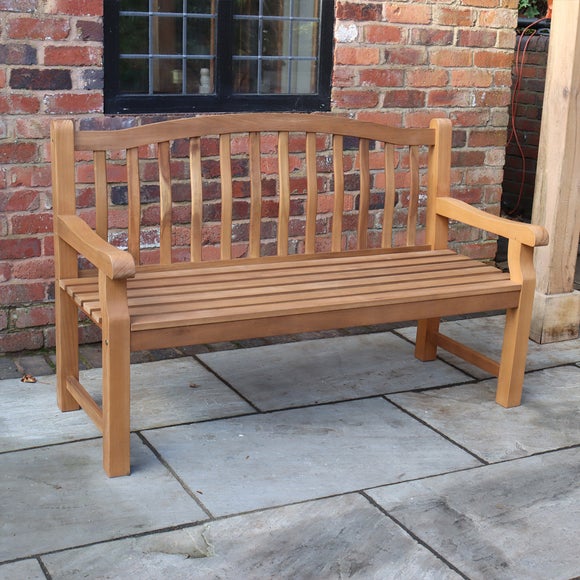 Lytham Outdoor 3 Seater Dining Bench by Dunelm | ufurnish.com