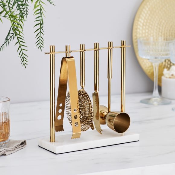Gold Luxe Bar Tools Set by Dunelm | uFurnish.com