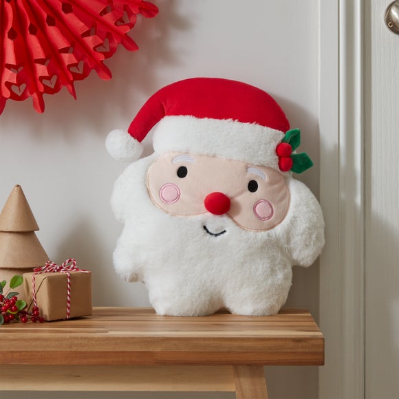 Catherine Lansfield Santa 3D Cushion by Dunelm | ufurnish.com