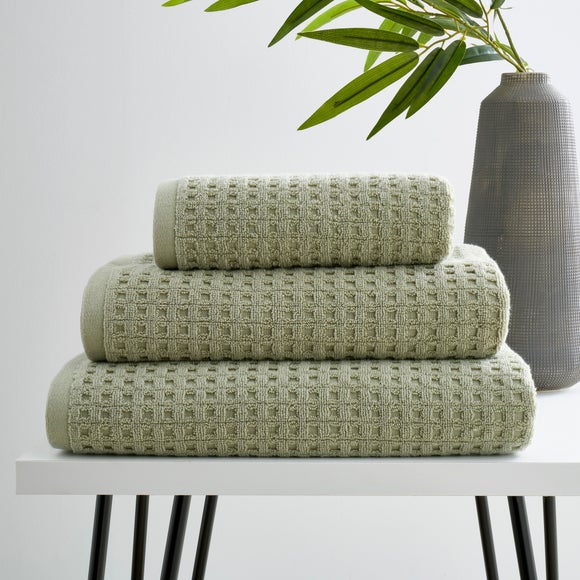 Waffle Cotton Towel by Dunelm | ufurnish.com