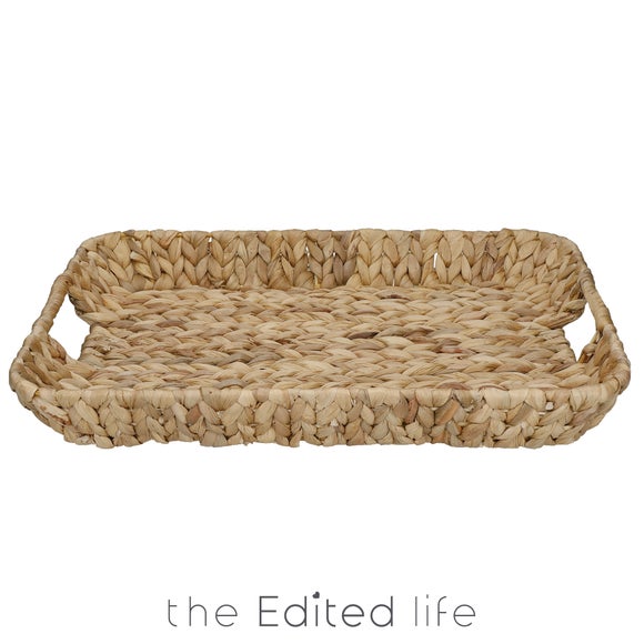Rectangular Water Hyacinth Tray by Dunelm | uFurnish.com