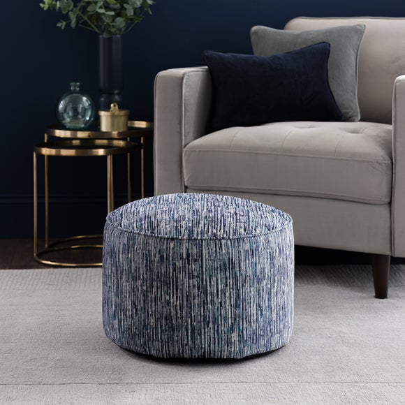 Reva Stripe Pouffe by Dunelm | ufurnish.com
