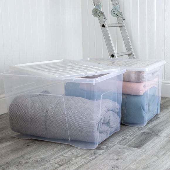 Wham Crystal 102 Litre Box & Lid by Dunelm | uFurnish.com