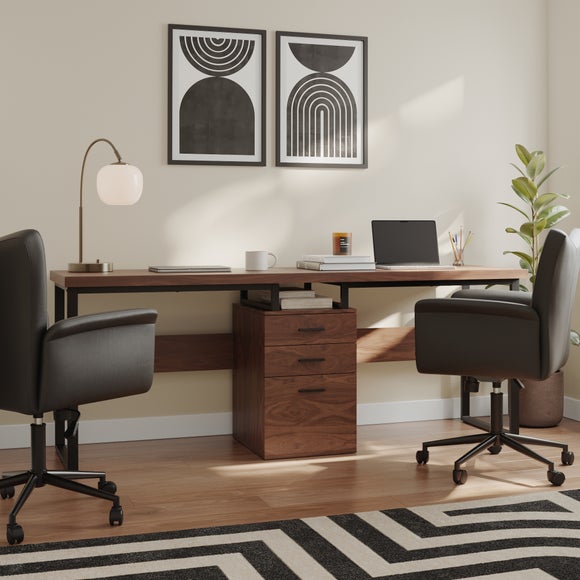 Edison Double Desk by Dunelm | ufurnish.com