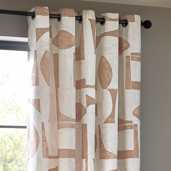 Carro Unlined Clay Eyelet Curtains by Dunelm | ufurnish.com