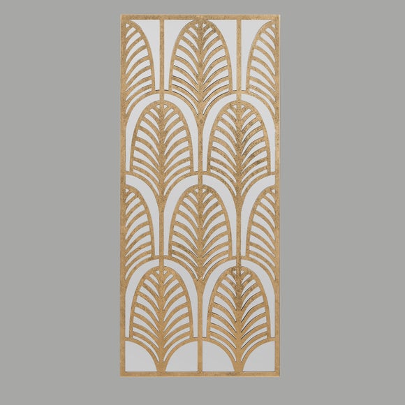 Rectangular Gold Metal Mirrored Wall Art by Dunelm | ufurnish.com
