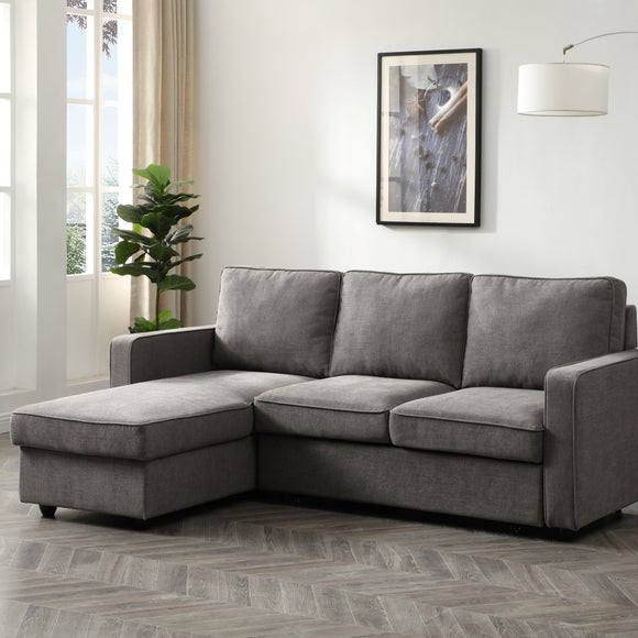 Kayden Woven Reversible Corner Double Sofa Bed by Dunelm ufurnish