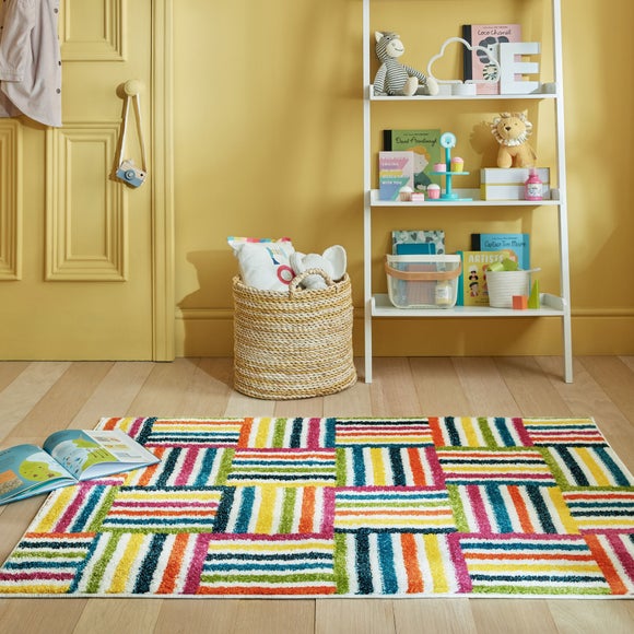 Candy Blocks Abstract Rug by Dunelm | ufurnish.com