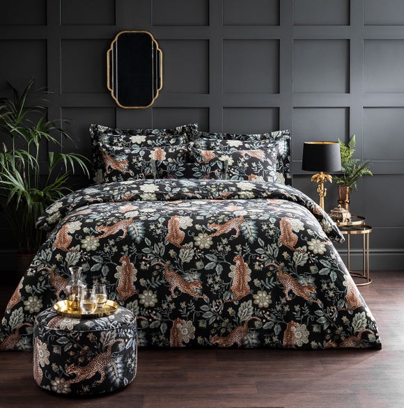 Paradise Cheetah Green Duvet Cover and Pillowcase Set by Dunelm ...