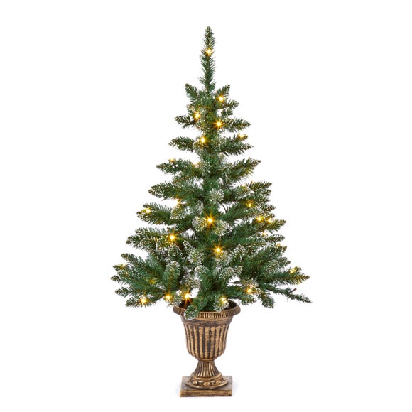 3ft Pre-Lit 50 LED Snow Tipped Table Top Christmas Tree by Dunelm ...