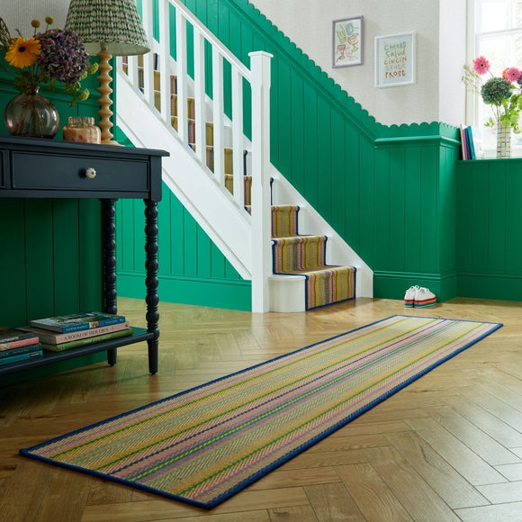 Sophie Robinson Rock Candy Stripe Jute Runner by Dunelm | uFurnish.com