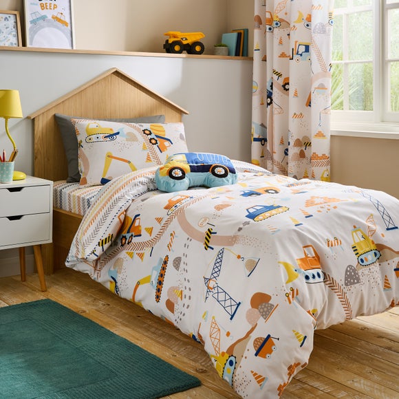 Trucks & Diggers Reversible Duvet Cover and Pillowcase Set by Dunelm ...