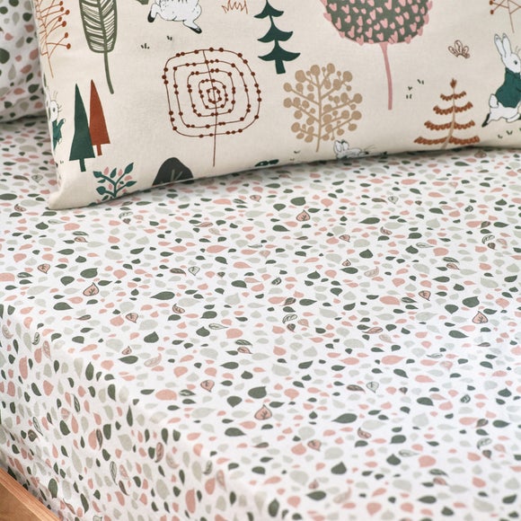 Peter Rabbit Scandi Woods Natural Fitted Sheet by Dunelm | ufurnish.com