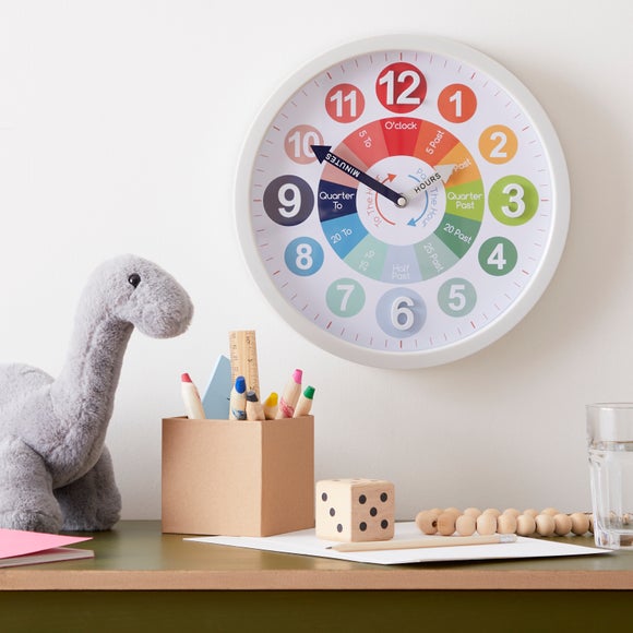 Kids Tell the Time Wall Clock by Dunelm | ufurnish.com
