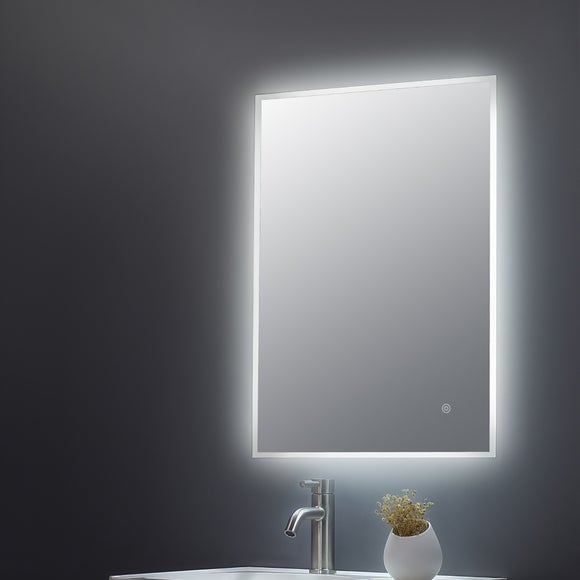 Ambient Rectangle Touch LED Full Border Wall Mirror by Dunelm ...